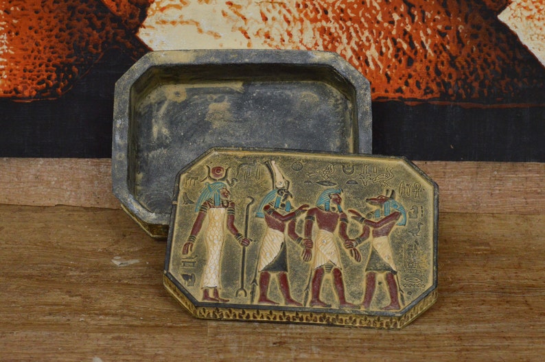 Egyptian Art Box Made of Ancient Natural Stone Made in Egypt - Etsy