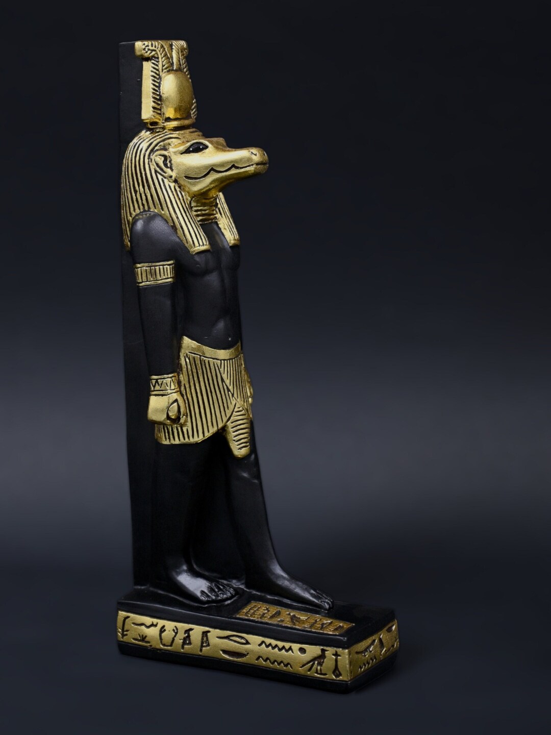 Great Statue of Ancient Egyptian Art Sobek Crocodile God of the Nile ...