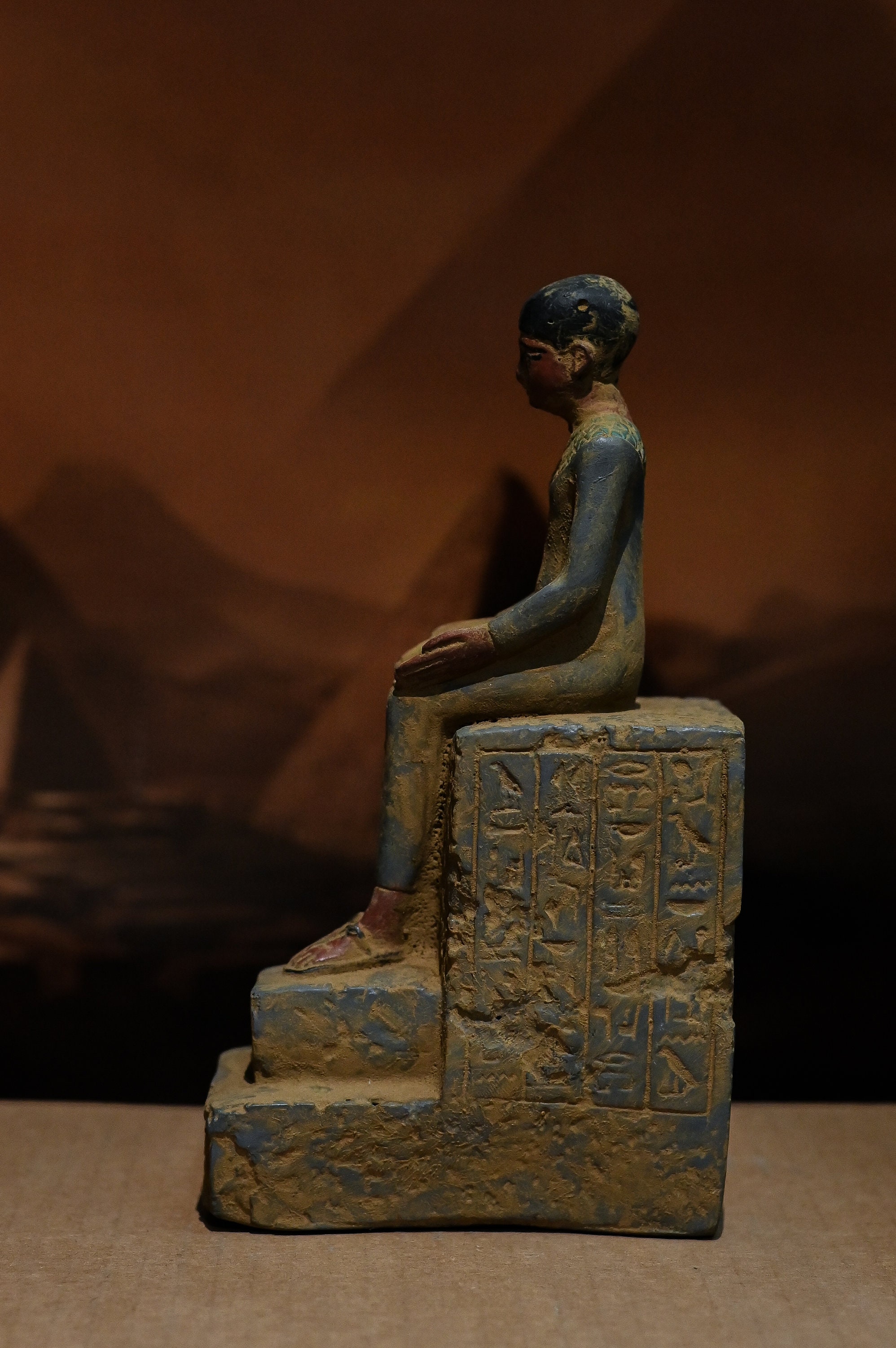 Statue of Egyptian Art Seated Statue of Imhotep God of - Etsy