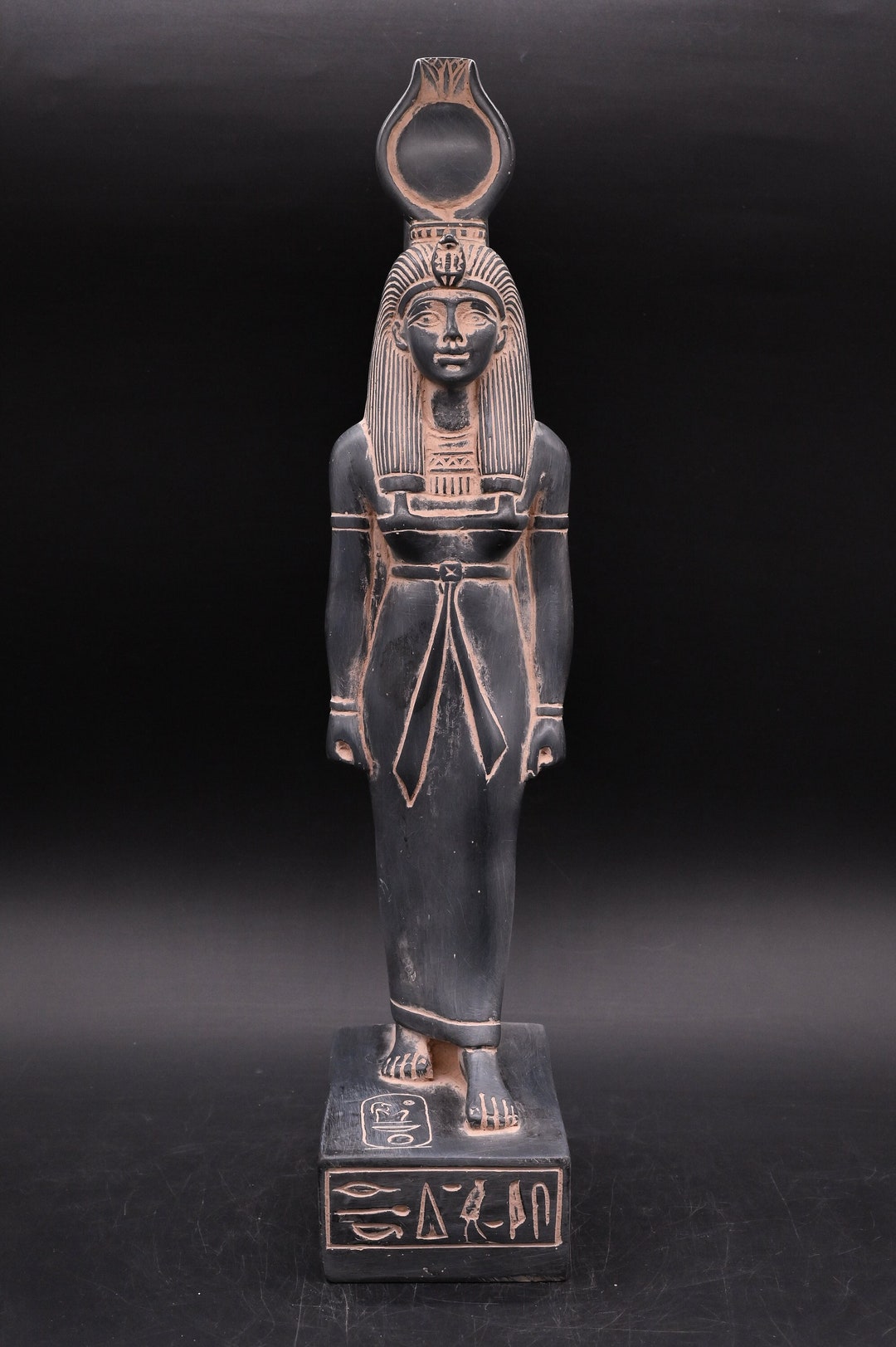 Egyptian Statue of Goddess Isis Painted Heavy Stone Made in Egypt - Etsy