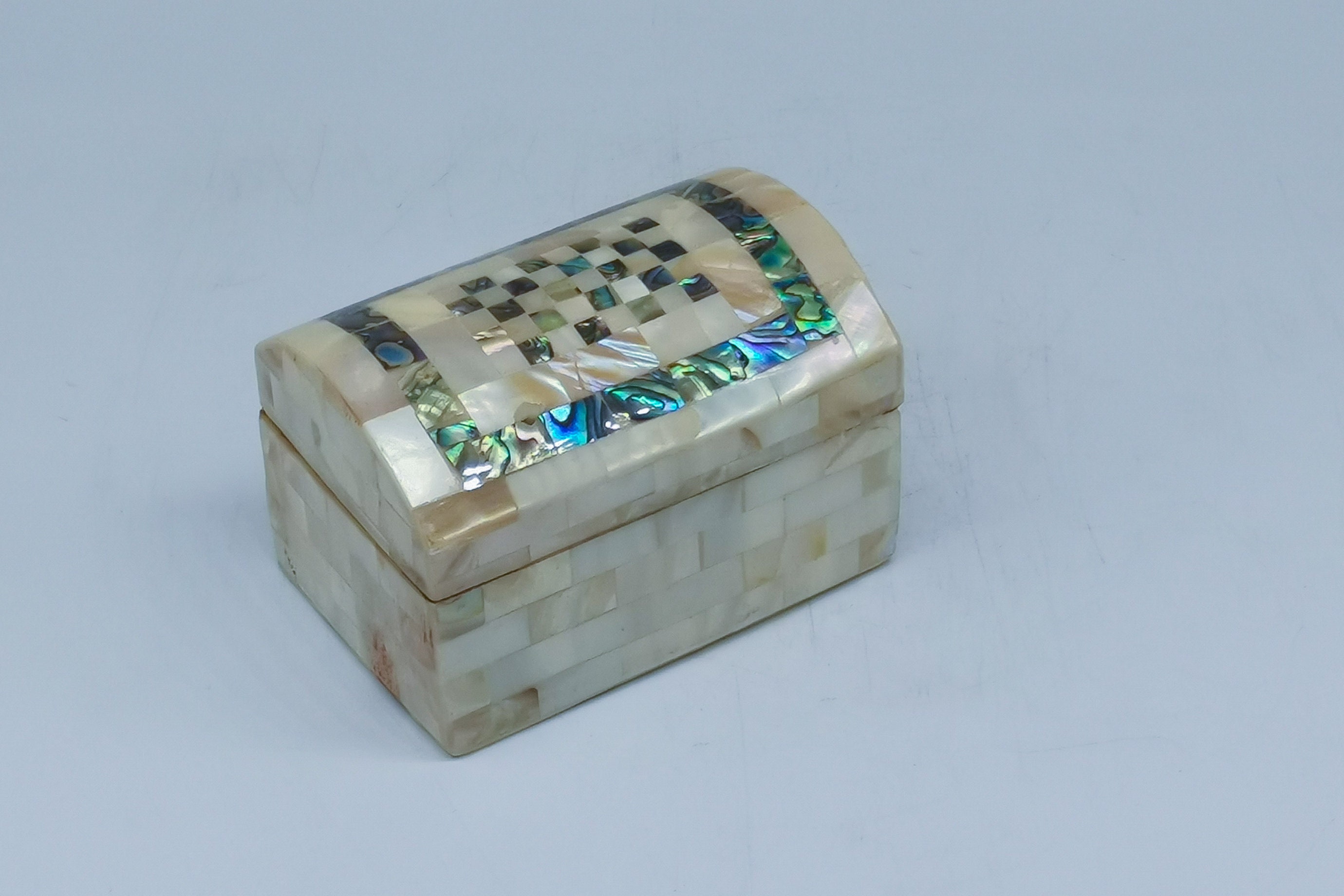 Unique Egyptian Art Seashell Box Handmade Wood Natural | Etsy