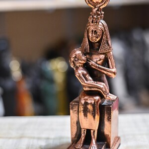 Egyptian Art Goddess Isis Breastfeeding Baby Horus Made in Egypt - Etsy