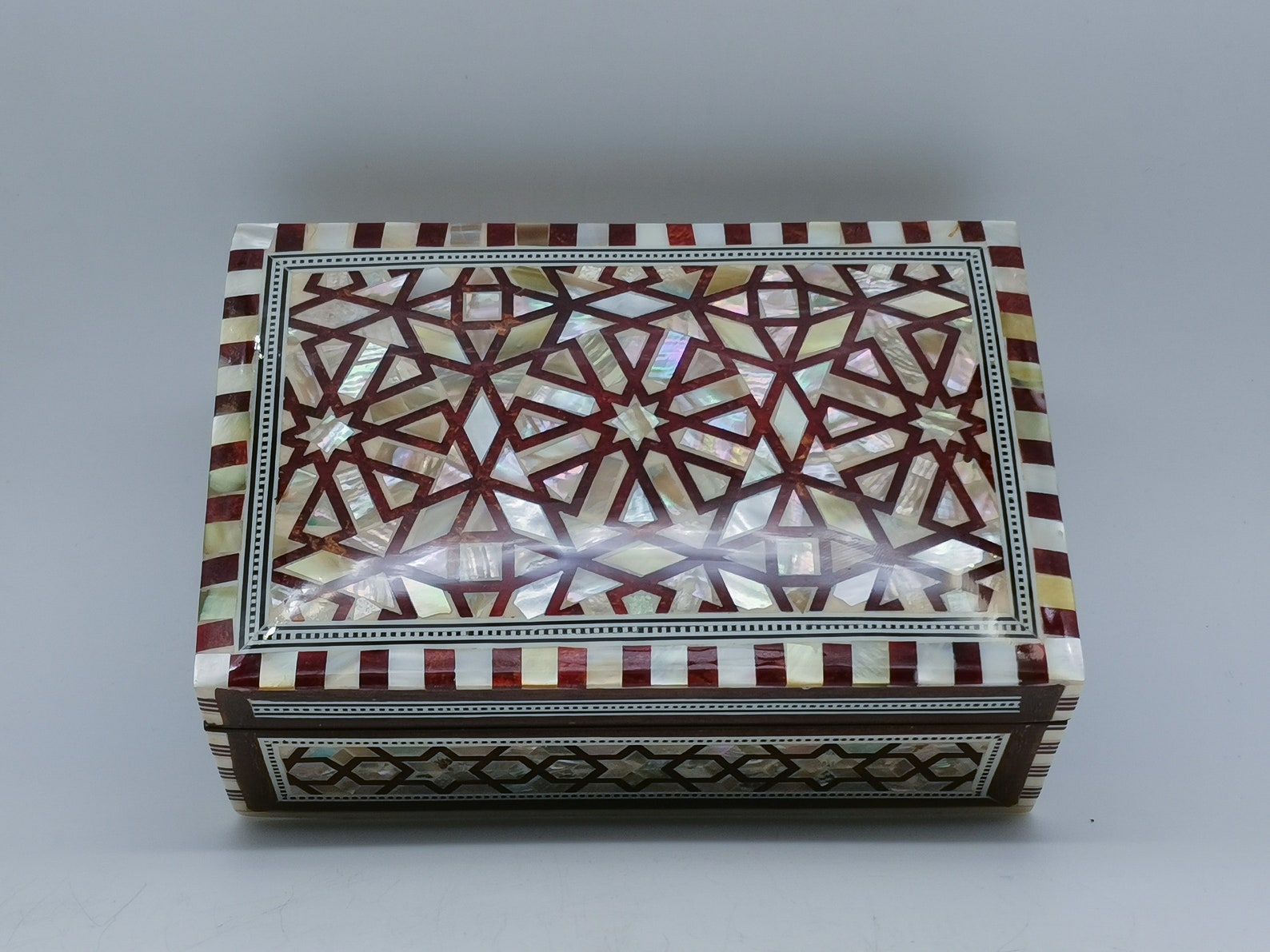 Unique Egyptian Art Seashell Box Handmade Wood Natural - Etsy