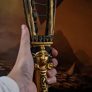 Egyptian Handmade Hathor Sistrum (musical Instrument) Replica From Her ...