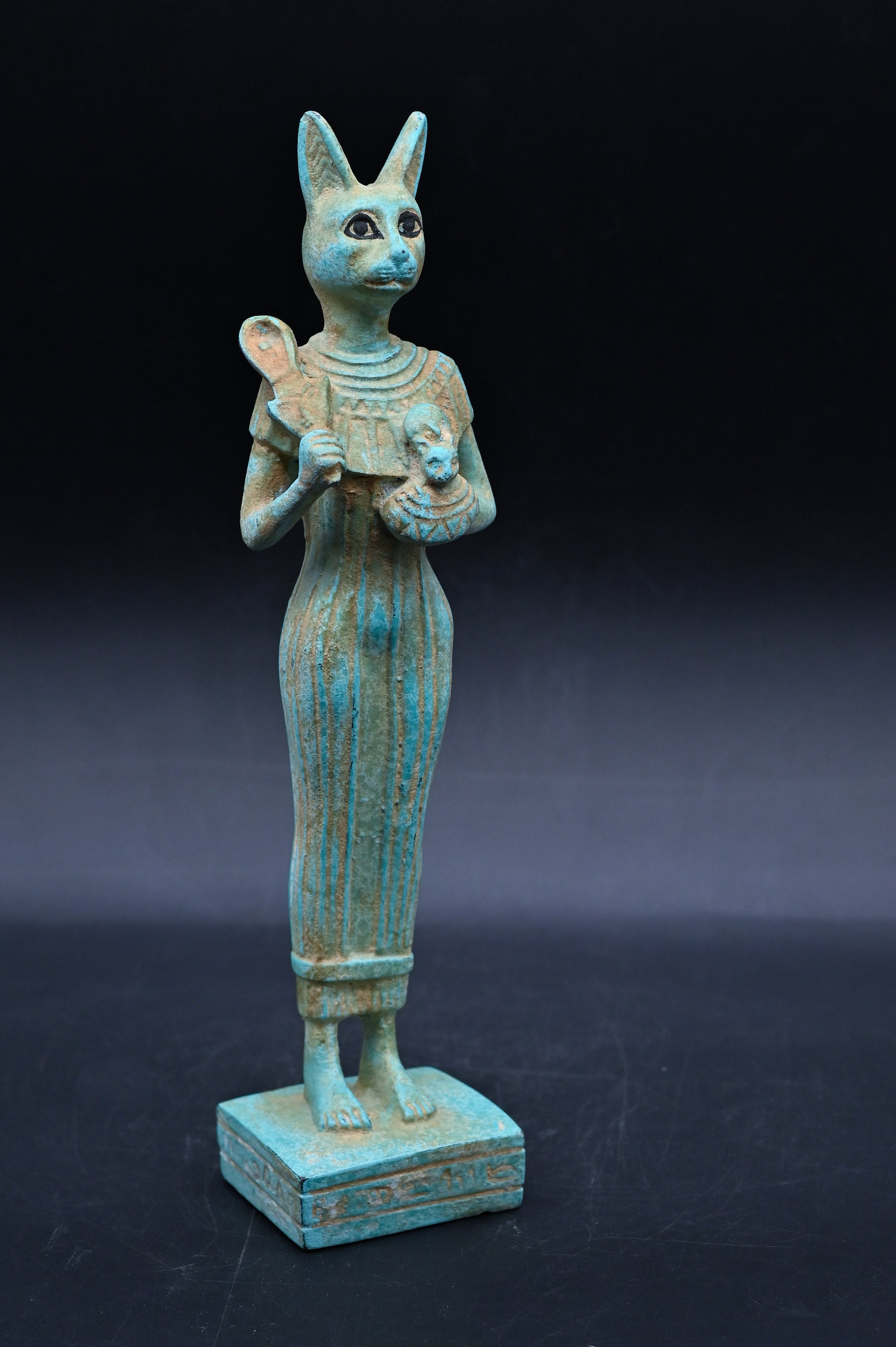 Egyptian Statue of Goddess Bastet Cat Large Statue Stone Made - Etsy