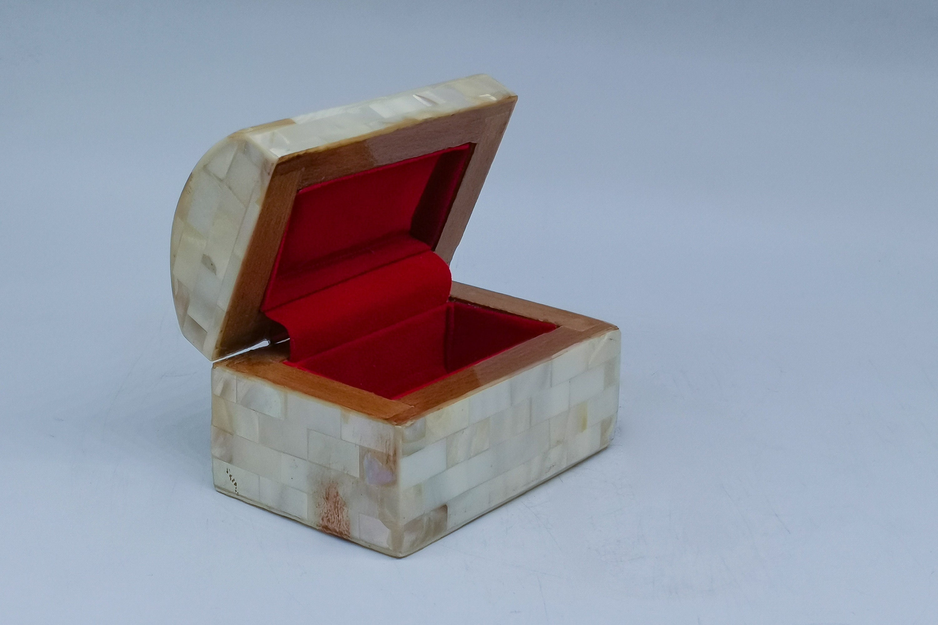 Unique Egyptian Art Seashell Box Handmade Wood Natural | Etsy