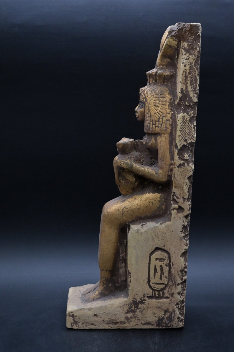 Egyptian Art Goddess Isis Breastfeeding Baby Horus Large Heavy - Etsy