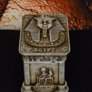 Egyptian Box of King Tutankhamun Decorated With Pharaonic Inscriptions ...