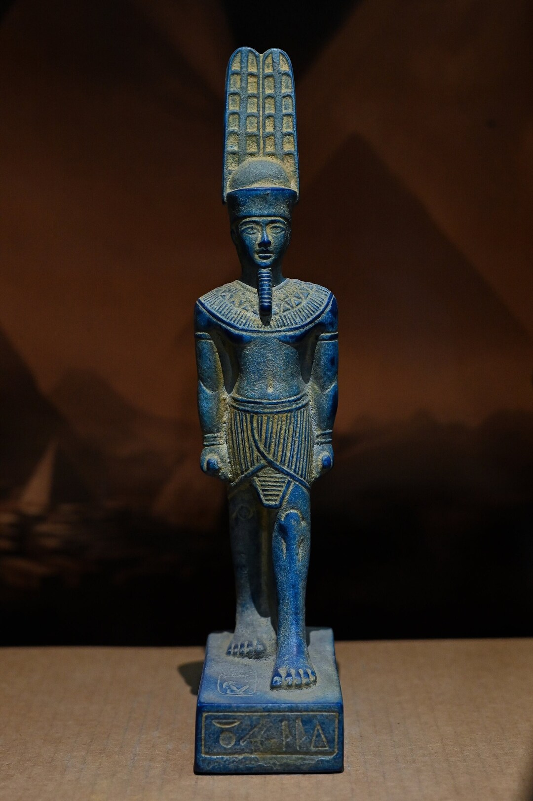 Egyptian Statue of God Amun Ra God of the Sun, Wind and Fertility Stone ...