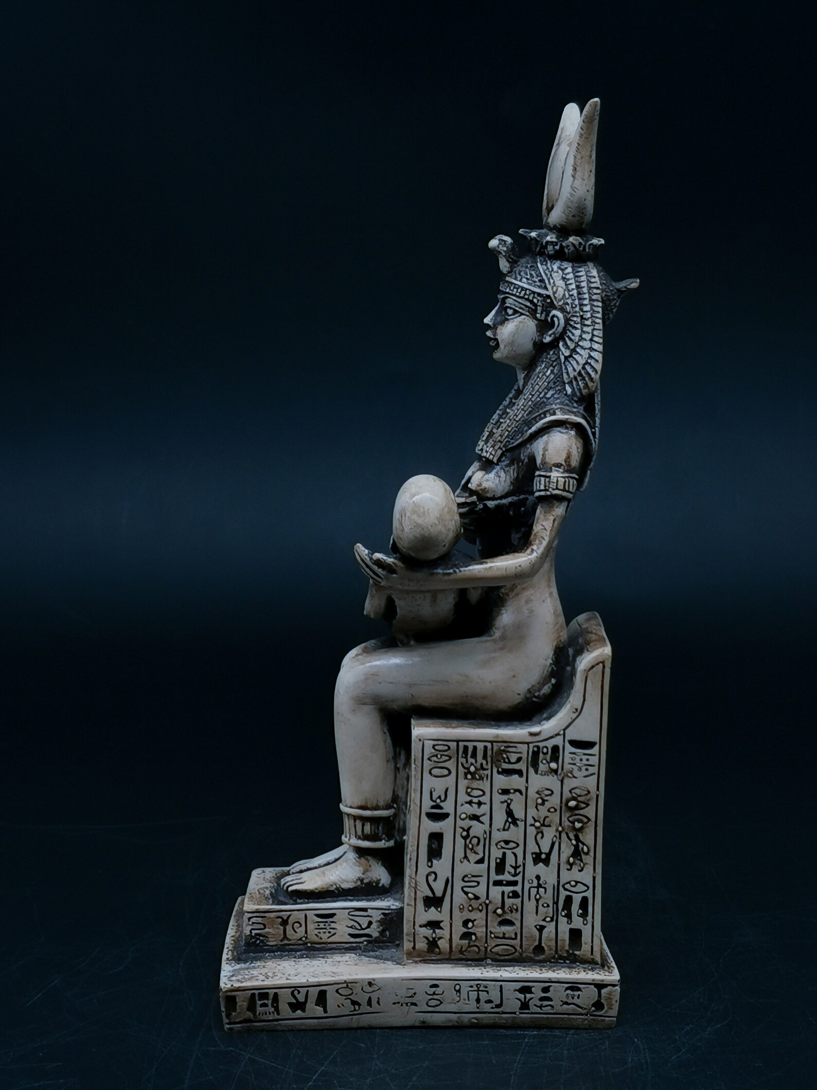 Egyptian Art Goddess Isis Breastfeeding Baby Horus 2 Color - Etsy