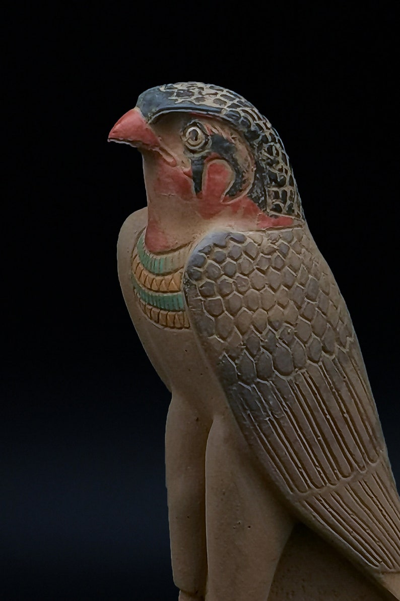 Faucon égyptien Oiseau Dieu Horus Statue grande pierre lourde - Etsy France