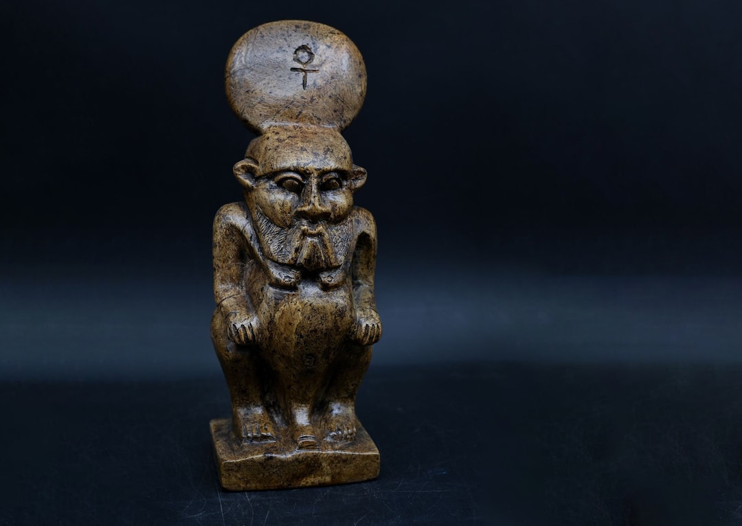 Egyptian Statue of God Bes the Dwarf, Protector of Households, and in ...