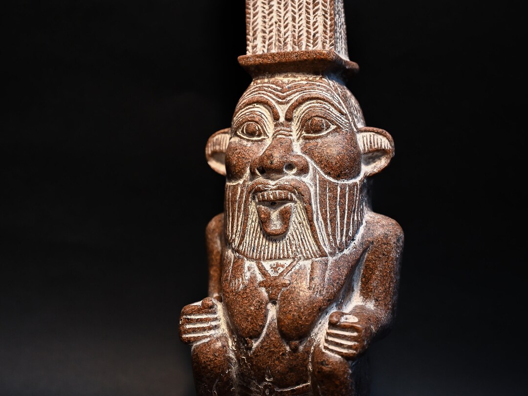 Egyptian Statue of God Bes the Dwarf, Protector of Households, and in ...