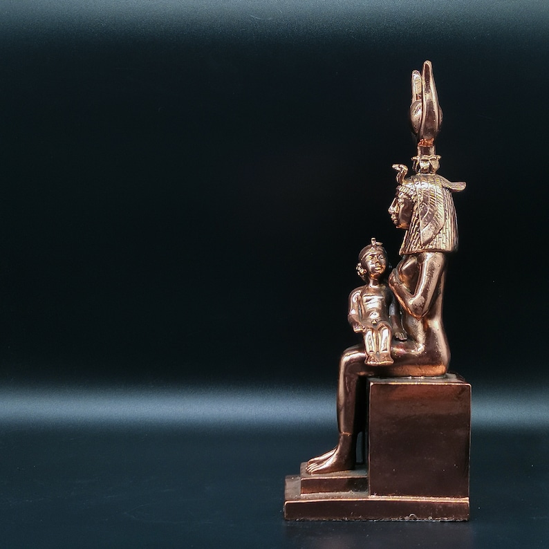 Egyptian art goddess isis breastfeeding Baby Horus made in | Etsy