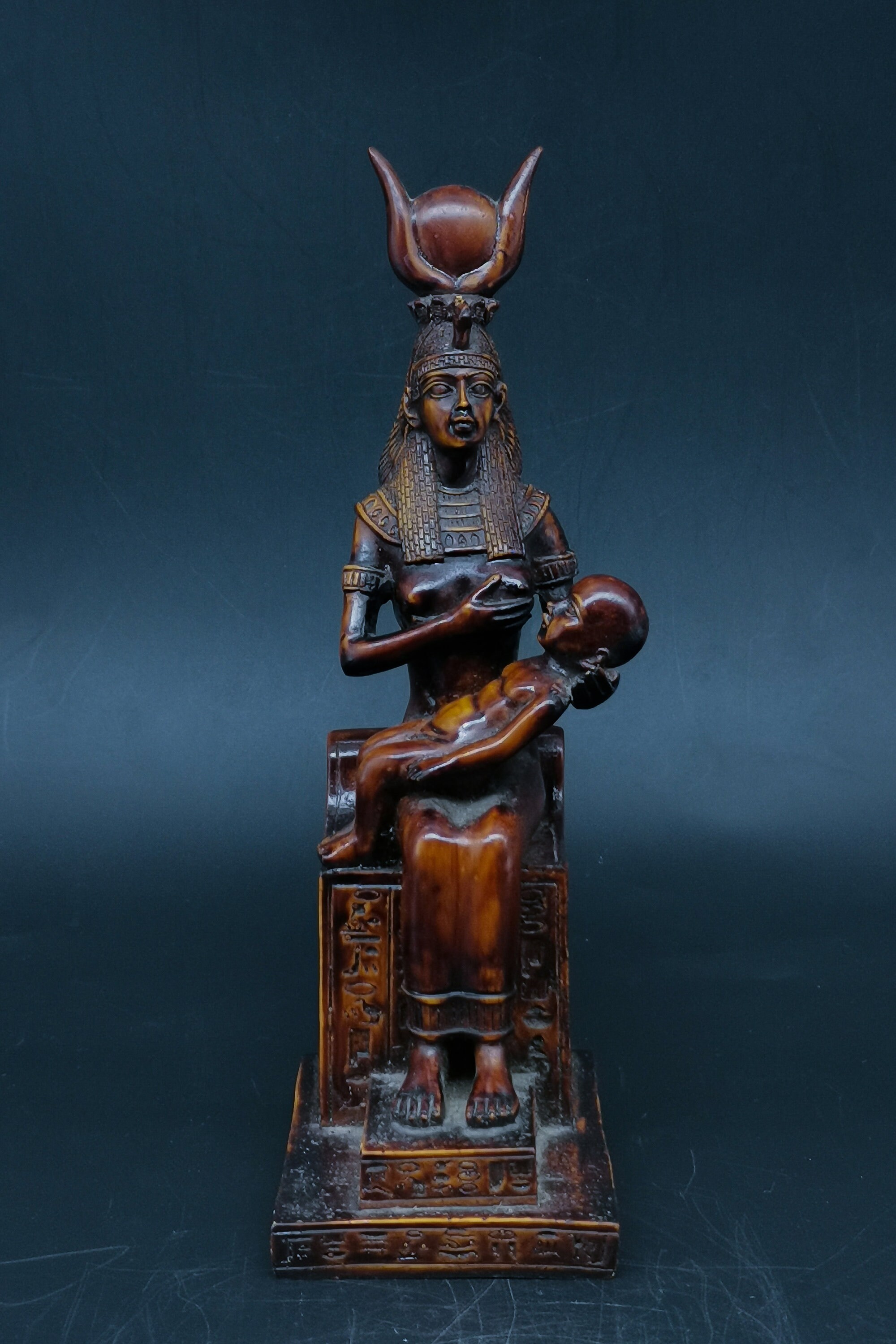 Egyptian Art Goddess Isis Breastfeeding Baby Horus 2 Color - Etsy