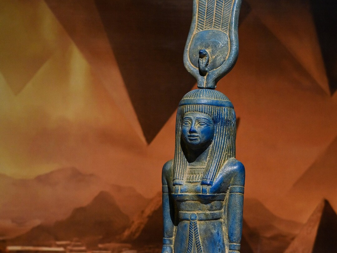 Egyptian Statue of Goddess Isis Goddess of Motherhood, Magic and ...