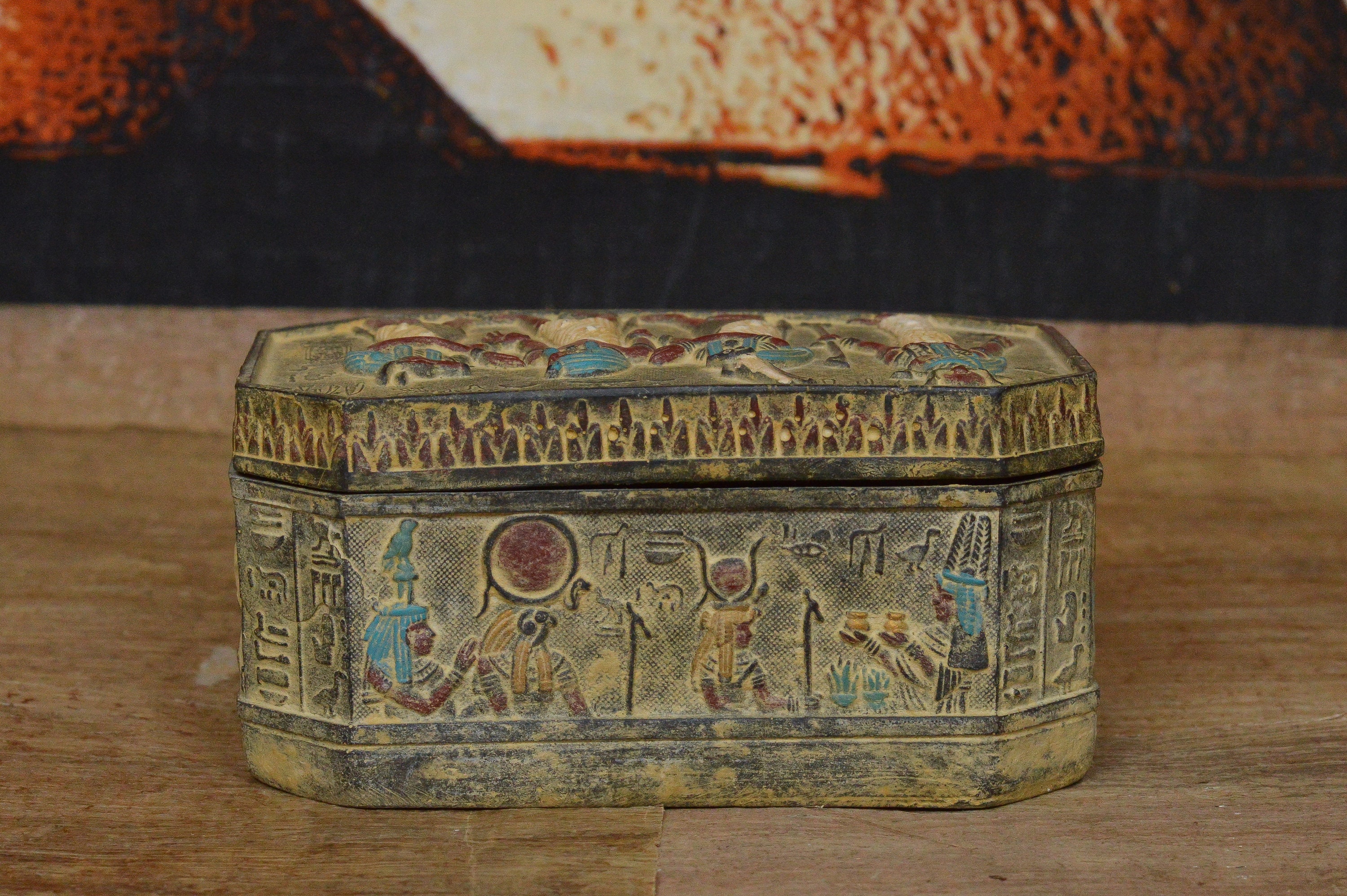 Egyptian Art Box Made of Ancient Natural Stone Made in Egypt - Etsy