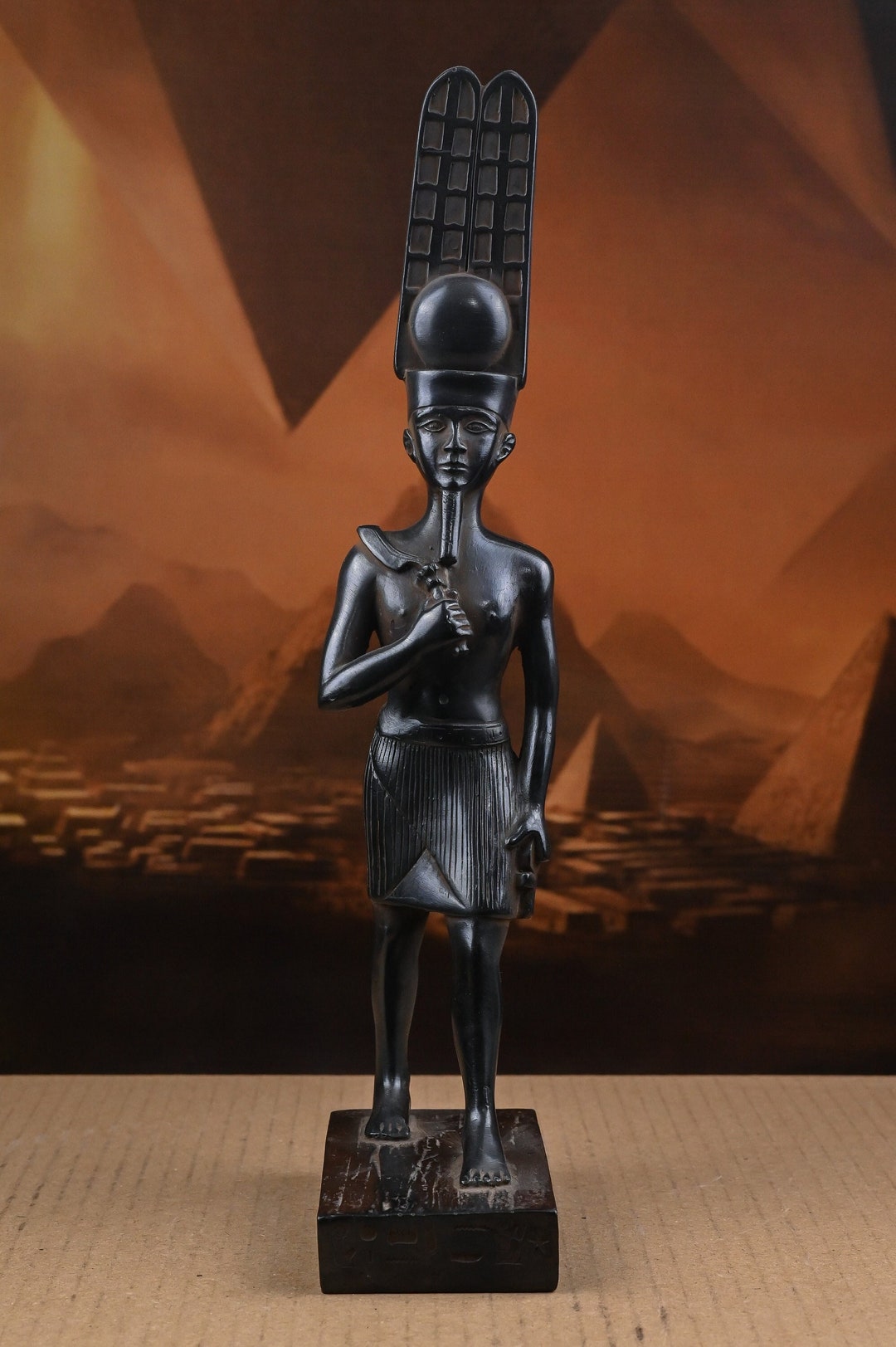 Egyptian Statue of God Amun Ra God of the Sun, Wind and Fertility Made ...