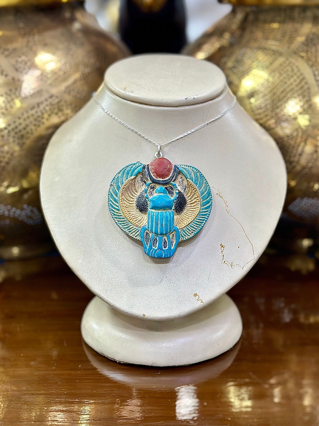 Egyptian Amulet for a Winged Scarab the God of Luck Made From Stone ...
