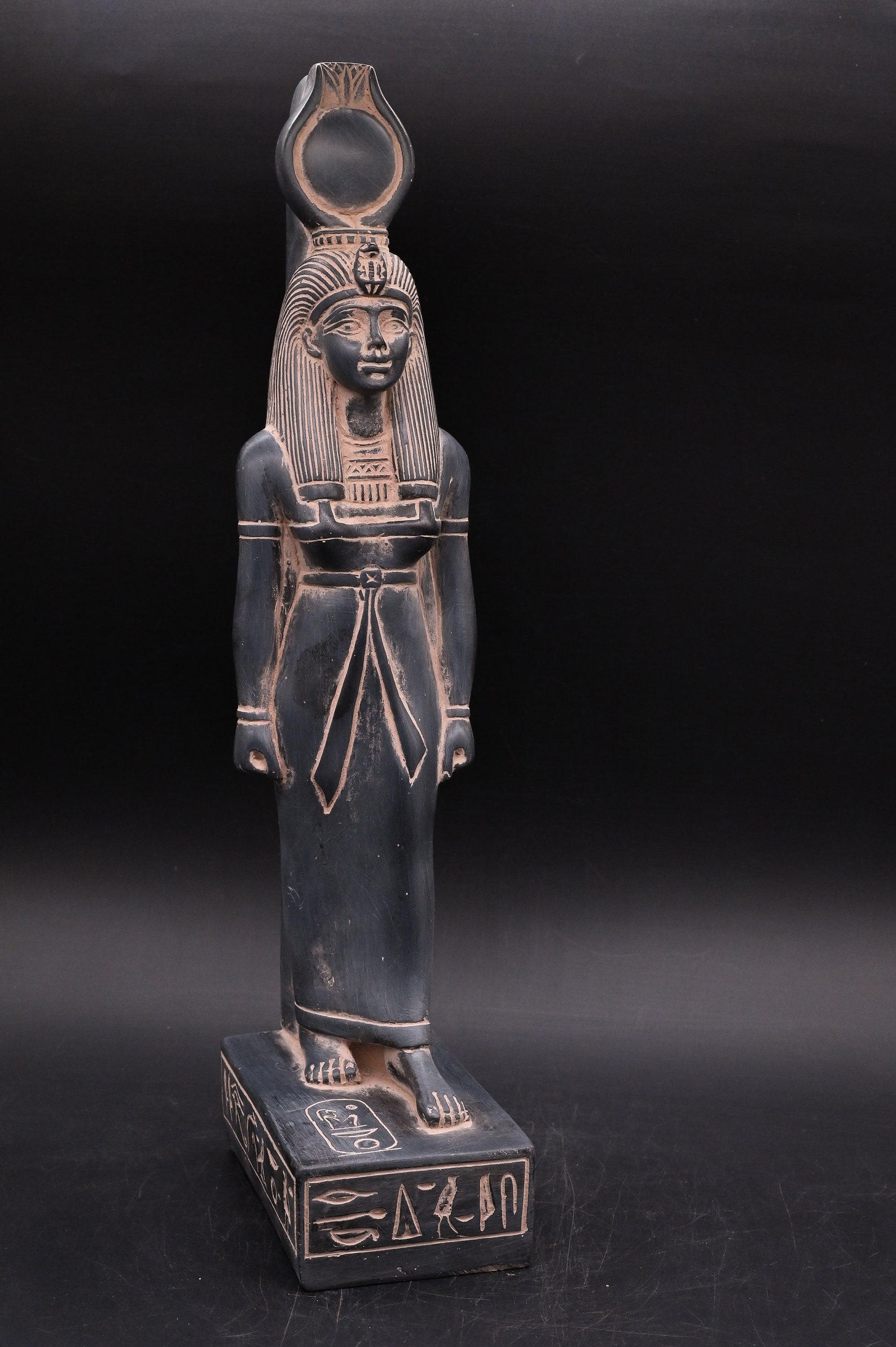 Egyptian Statue of Goddess Isis Painted Heavy Stone Made in Egypt - Etsy