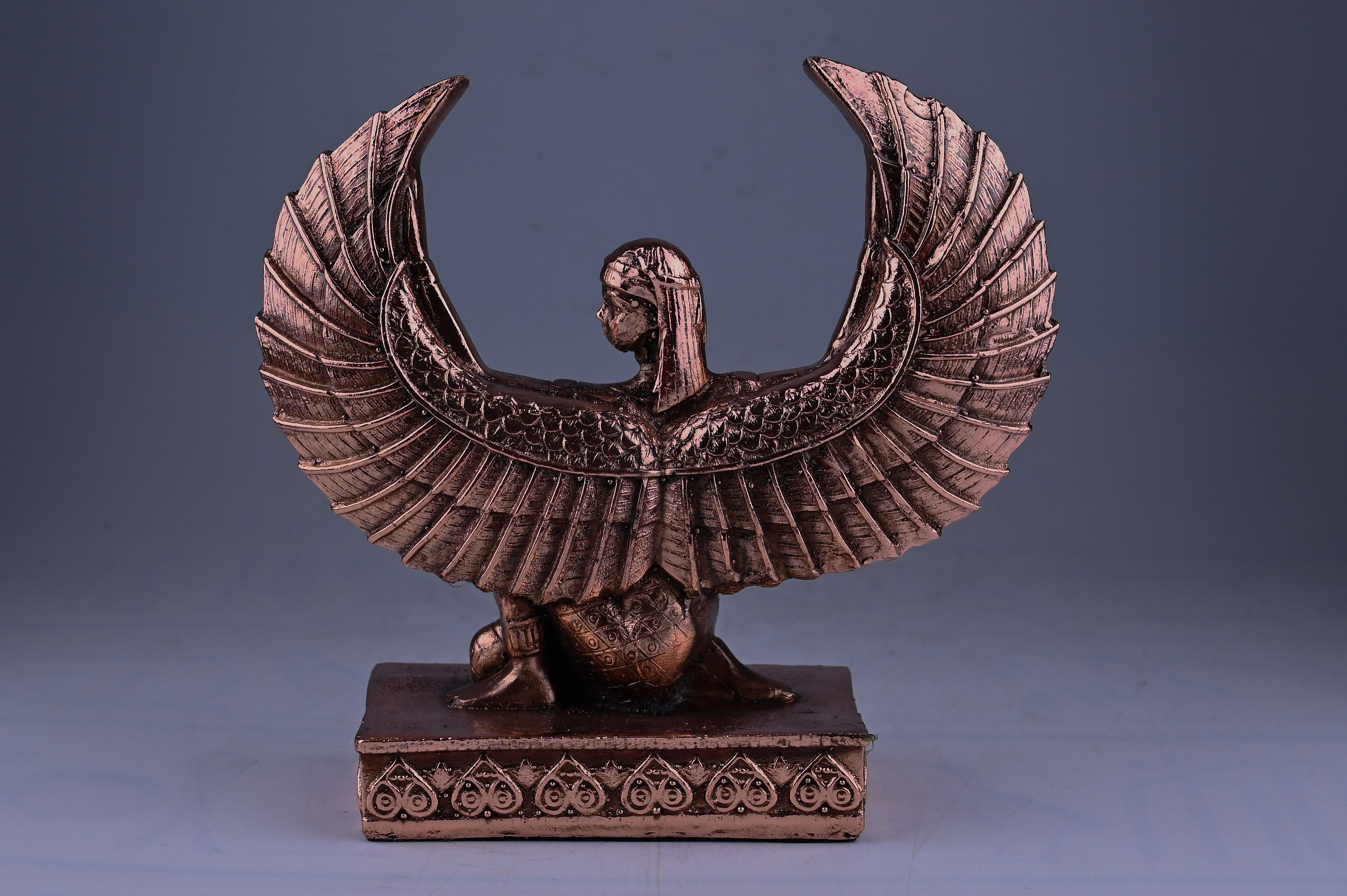 Egyptian Isis Statue With Open Wings, Stone Goddess Replica - Etsy