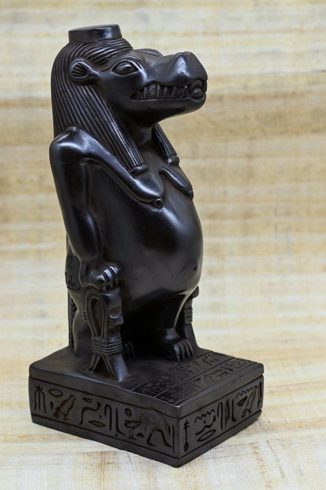 Statue of Ancient Egyptian Art Sobek Crocodile God of the Nile Heavy ...