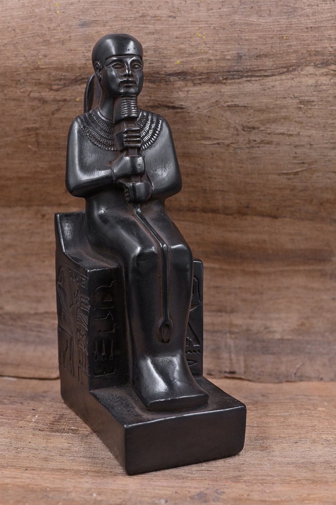 Egyptian Art Statue of God Craftsmen Ptah Large Heavy Stone Made in ...