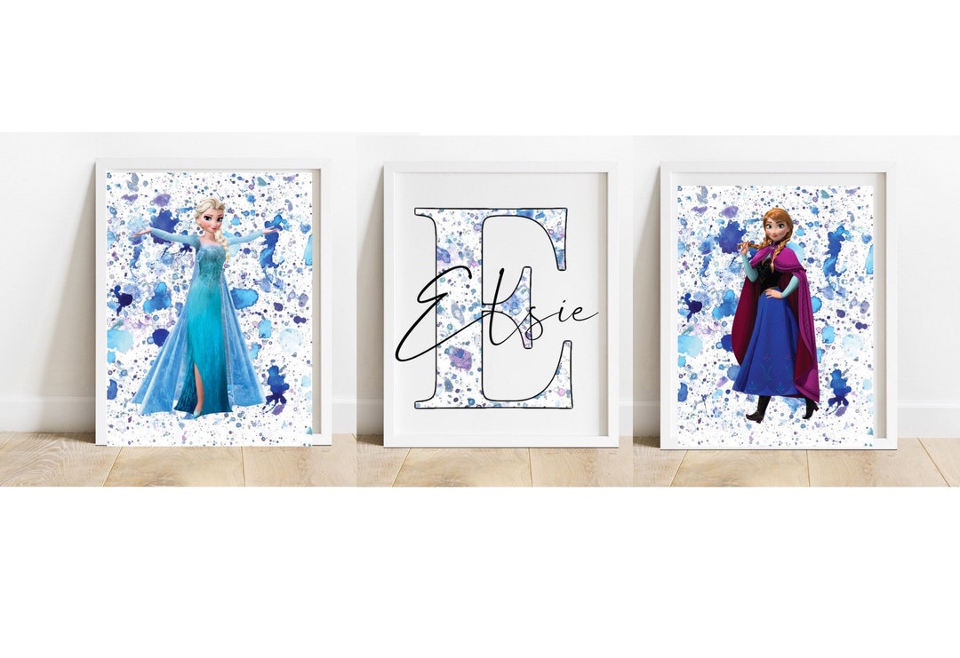 Elsa and Anna Prints Elsa Prints Girls Bedroom Prints - Etsy