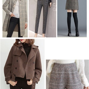 Plaid Woolen Fabric, Faux Wool Fabric, Coat Fabric, Flannelette Fabric ...