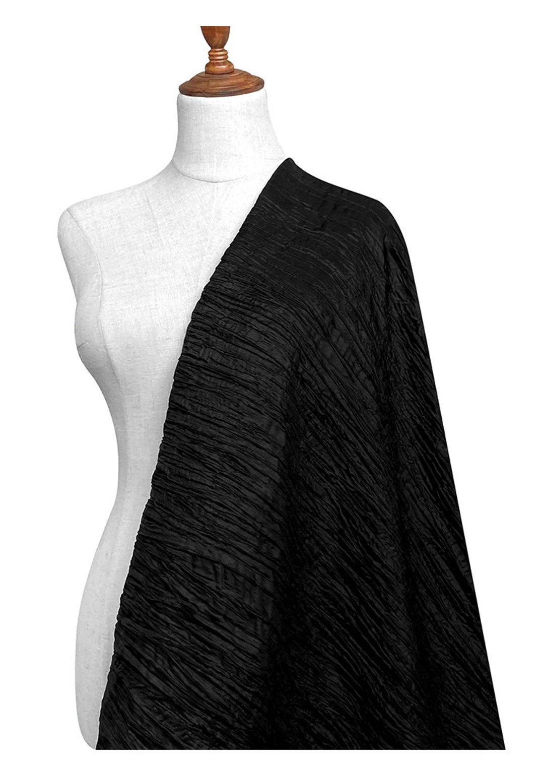 Fashion Fold Fabric, Black Fold Fabric, Irregular Fold Fabric, by the ...