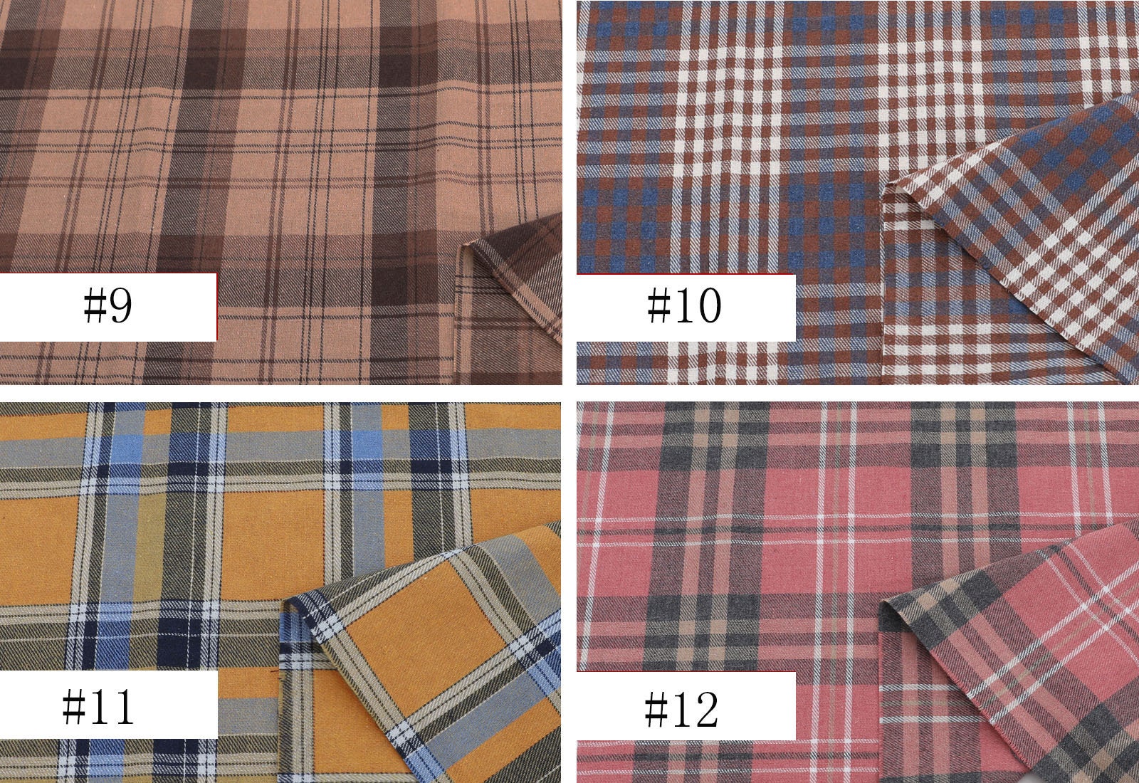 Plaid Shirt Fabric JK Clothing Fabric Coat Fabric by the - Etsy