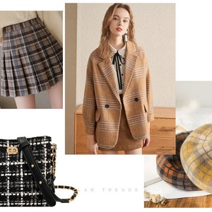 Plaid Woolen Fabric, Faux Wool Fabric, Coat Fabric, Flannelette Fabric ...