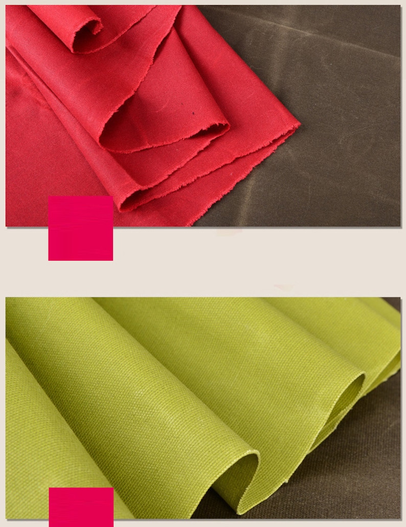 12oz Waxed Canvas Fabric, Hand Waxed Cotton Canvas Fabric, Hard Beeswax ...