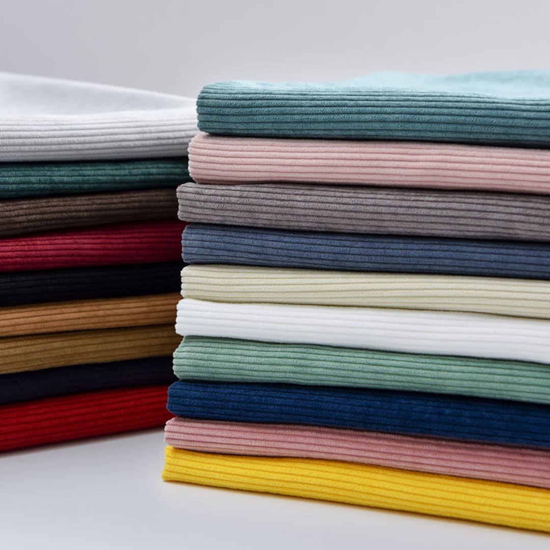 8 Wale Corduroy Fabric, Retro Corduroy Fabric, Thick Corduroy, Soft ...
