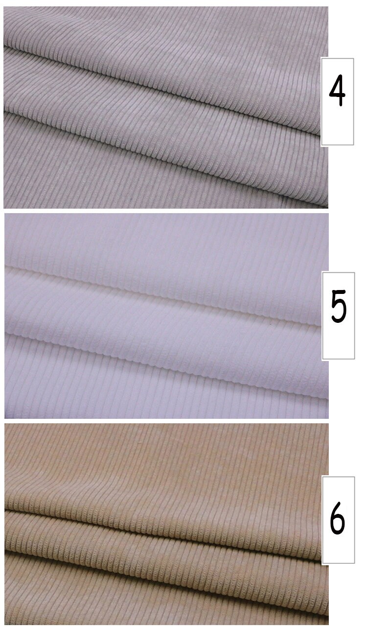 Corduroy Fabric, 8 Wale Corduroy Fabric, Solid Color, Soft Corduroy ...