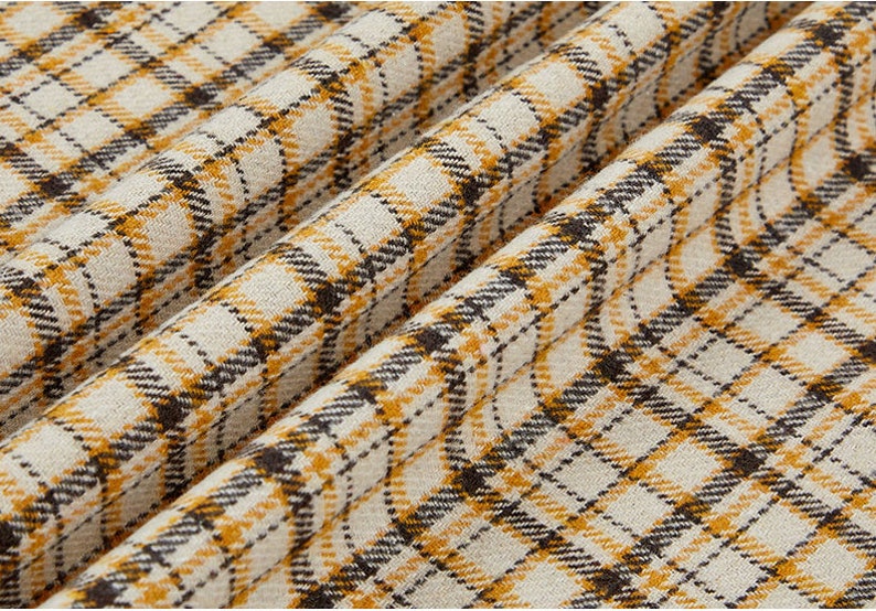 Plaid Woolen Fabric Faux Wool Fabric Coat Fabric - Etsy