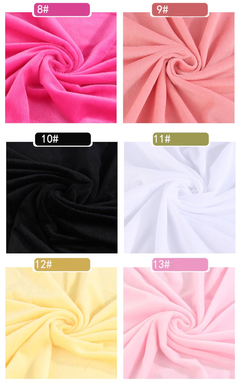 Solid Smooth Minky Fabric, Cuddle Fabric, Plush Toys Fabric, Super Soft ...
