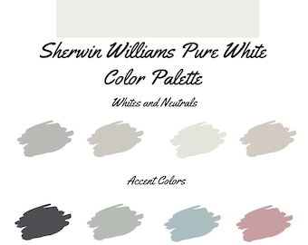 Sherwin Williams PURE WHITE Paint, Color Palette Country Home ...