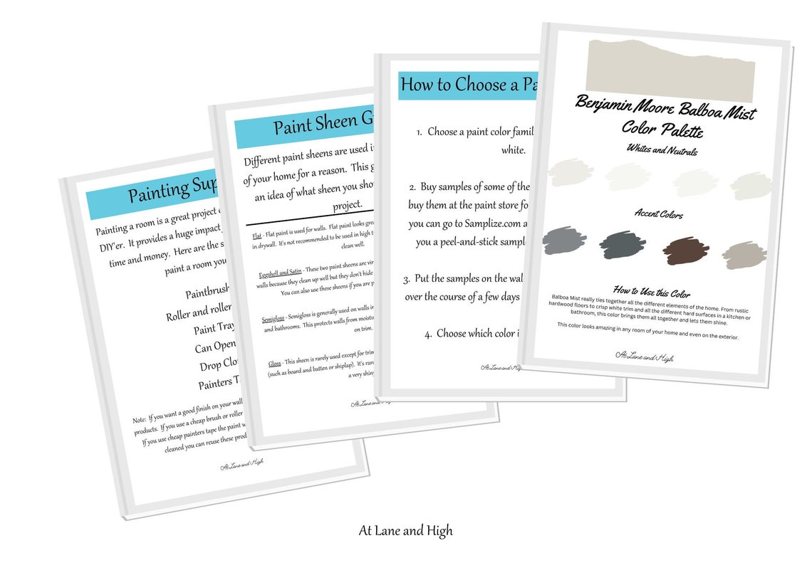 Balboa Mist by Benjamin Moore Whole Home Color Palette - Interior Paint ...