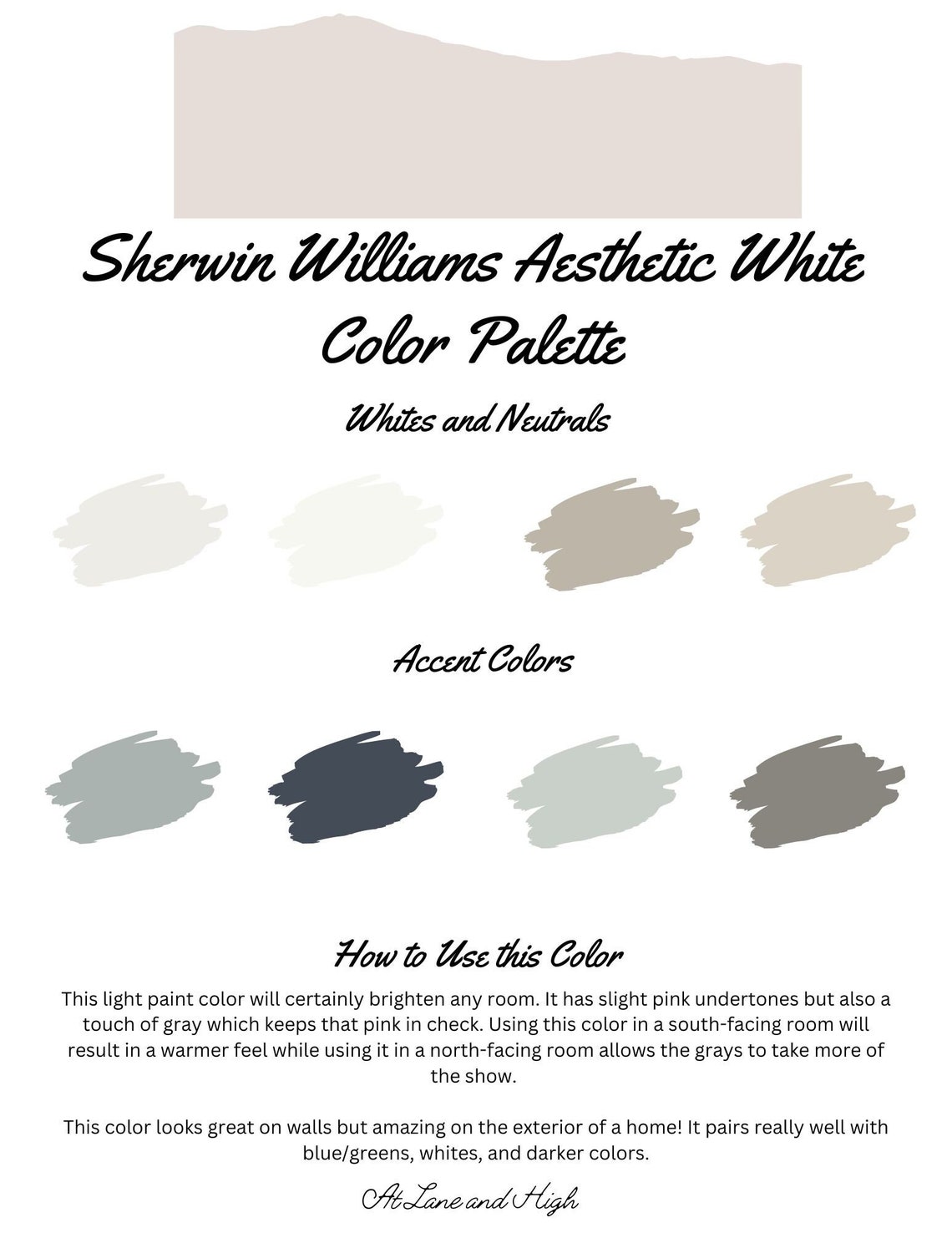 Aesthetic White by Sherwin Williams Whole Home Color Palette - Interior ...
