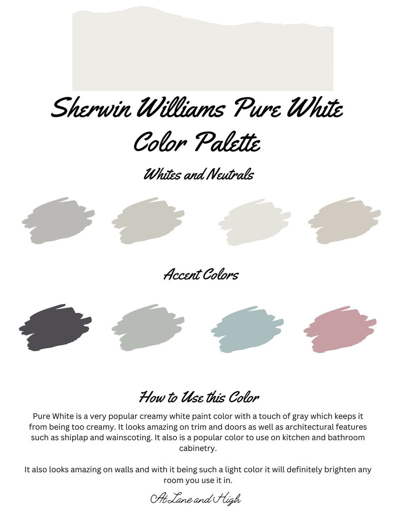 Pure White by Sherwin Williams Whole Home Color Palette - Interior ...