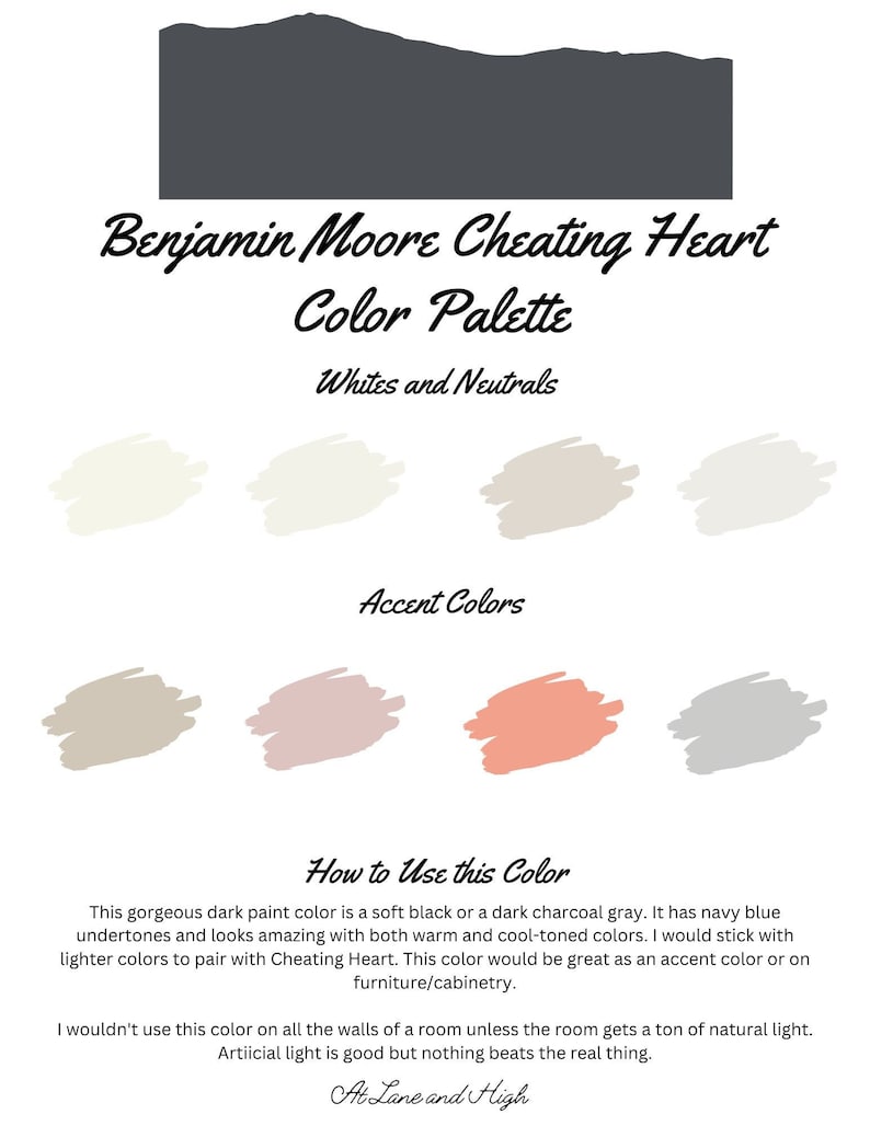 Cheating Heart by Benjamin Moore Whole Home Color Palette - Interior ...