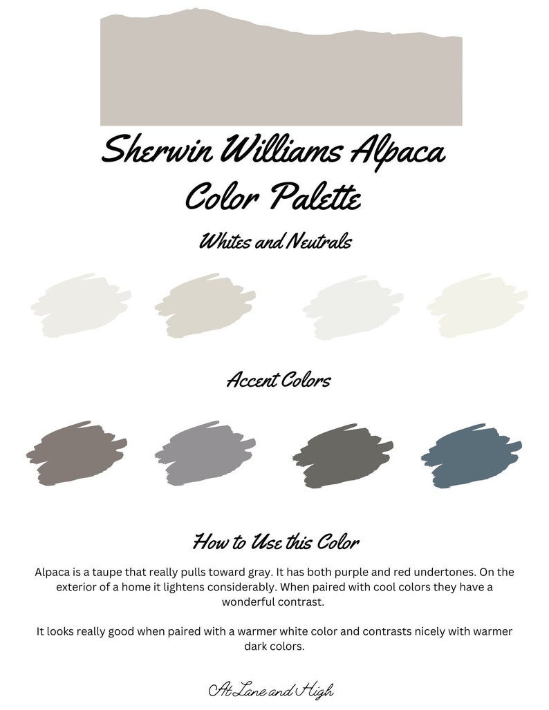 Alpaca by Sherwin Williams Whole Home Color Palette - Interior Paint ...