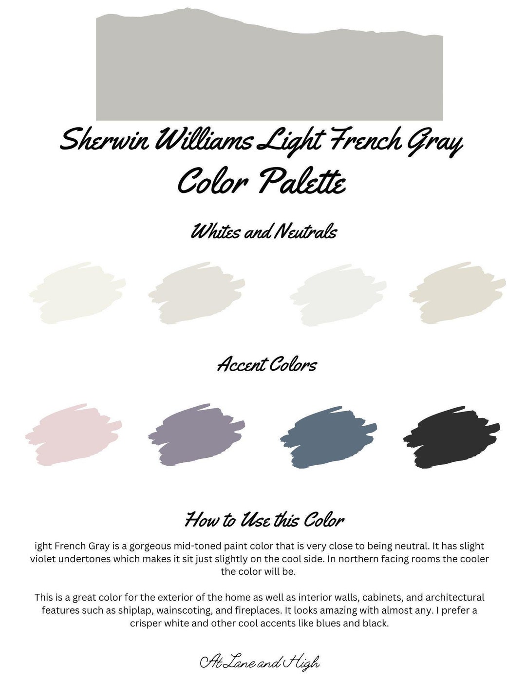 Light French Gray by Sherwin Williams Whole Home Color Palette ...