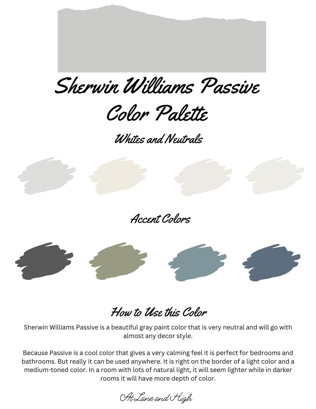 Passive by Sherwin Williams Whole Home Color Palette - Interior Paint ...