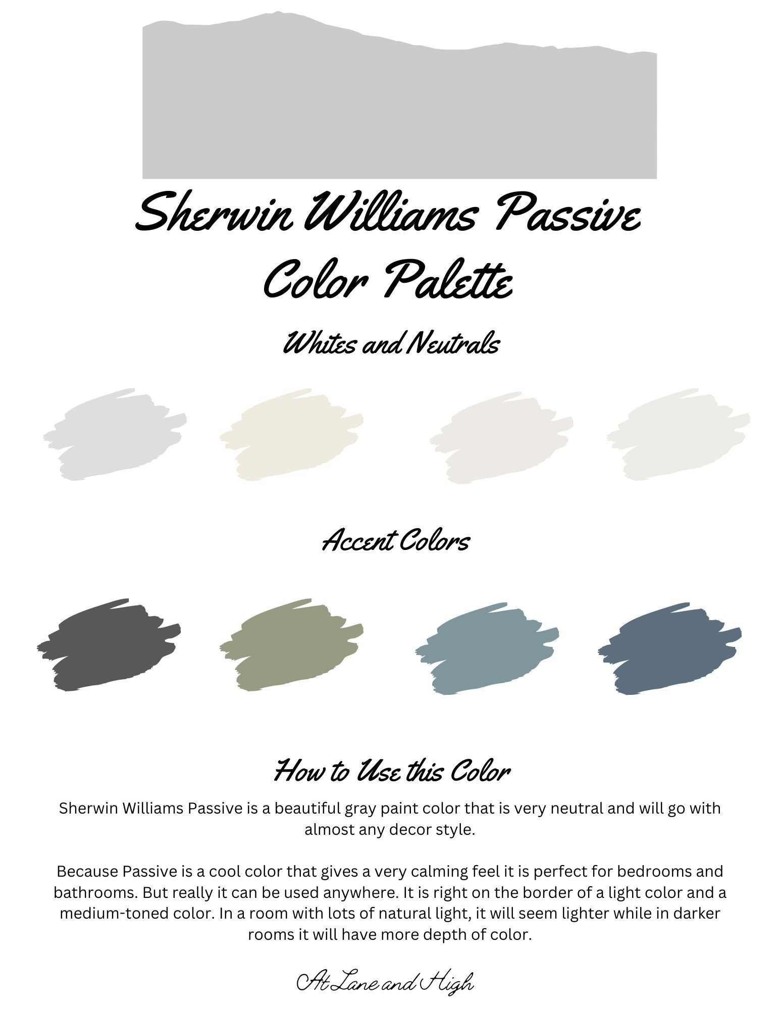 Passive by Sherwin Williams Whole Home Color Palette - Interior Paint ...
