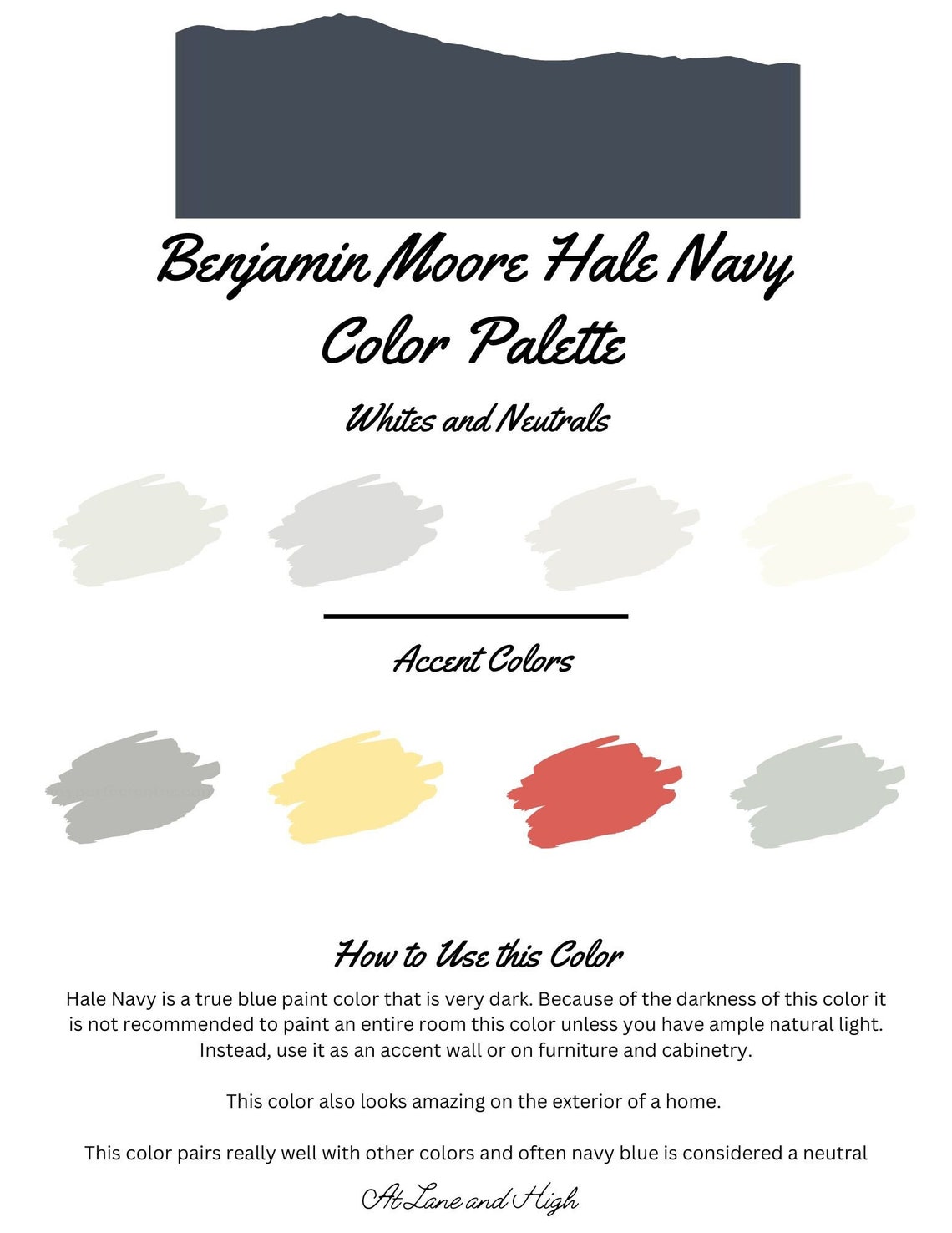 Hale Navy by Benjamin Moore Whole Home Color Palette - Interior Paint ...