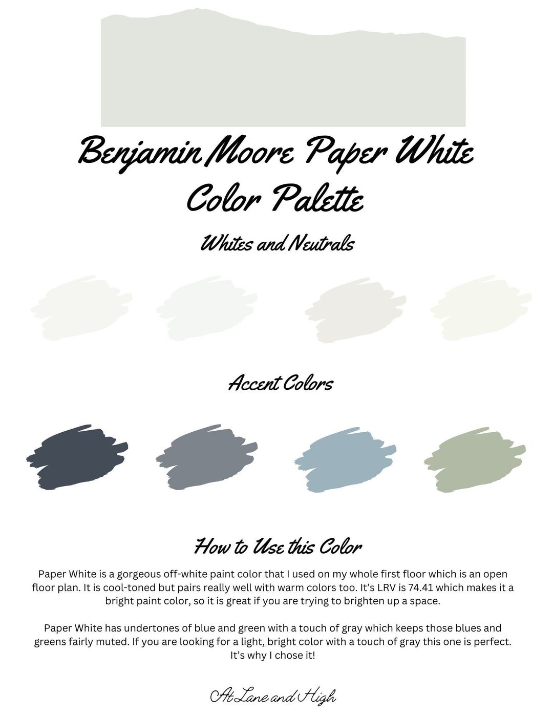 Paper White by Benjamin Moore Whole Home Color Palette - Interior Paint ...