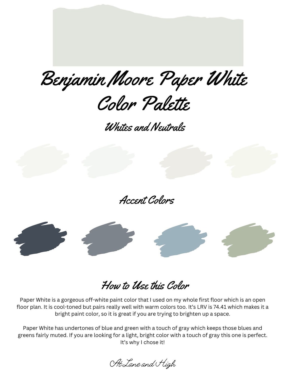 Paper White by Benjamin Moore Whole Home Color Palette - Interior Paint ...