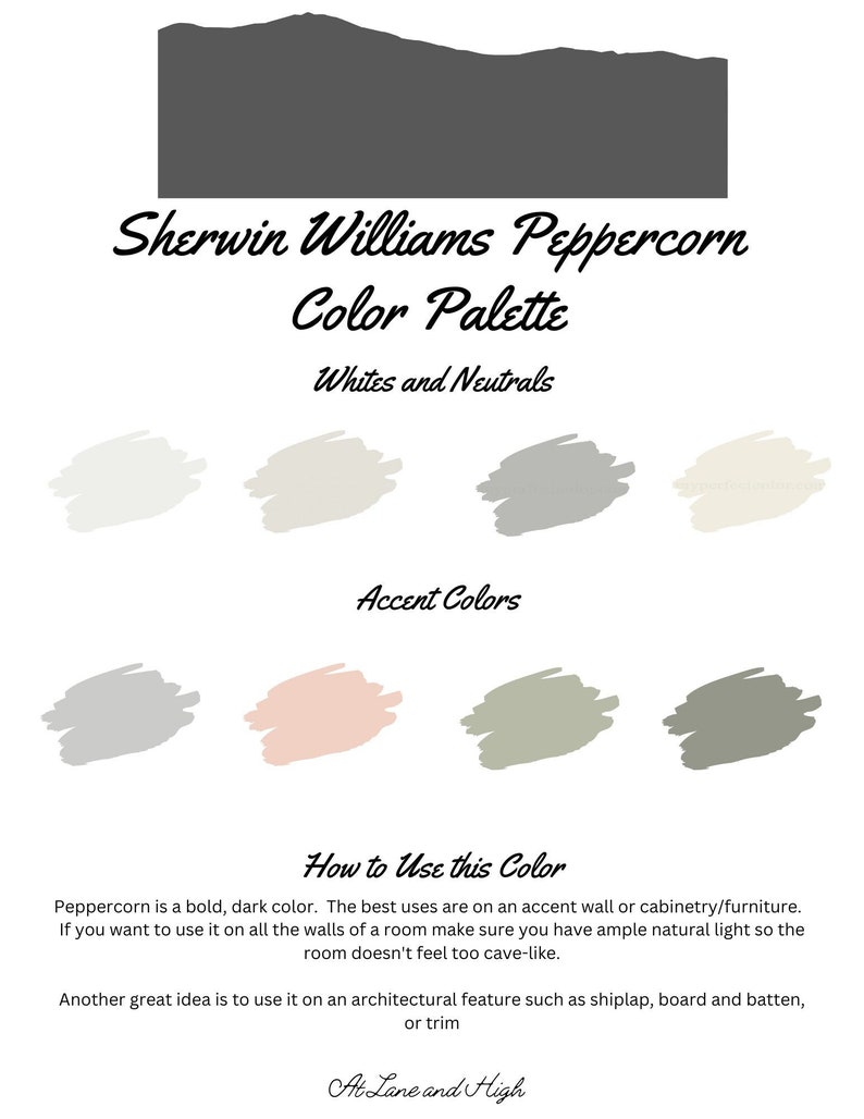 Peppercorn by Sherwin Williams Whole Home Color Palette - Interior ...